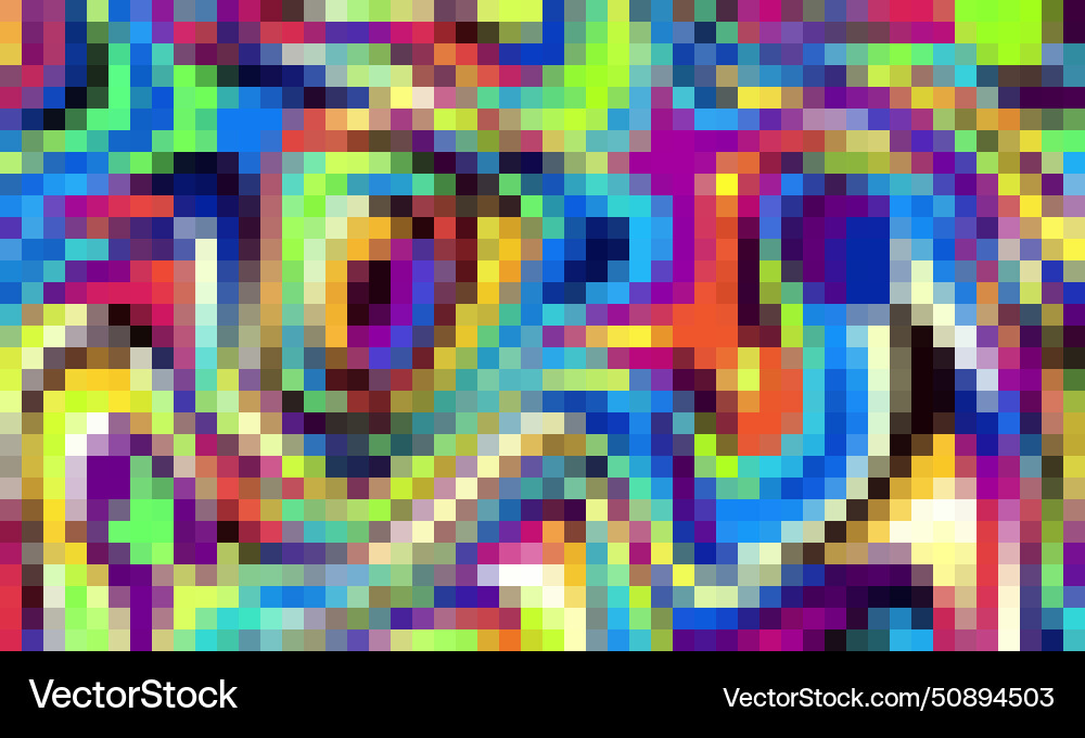 Trippy psychedelic colorful neon geometric shapes Vector Image