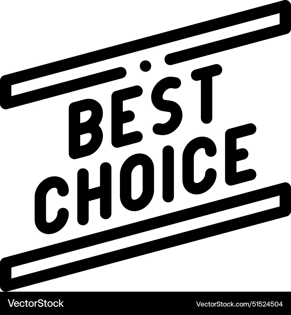 Best choice icon thin linear style design Vector Image