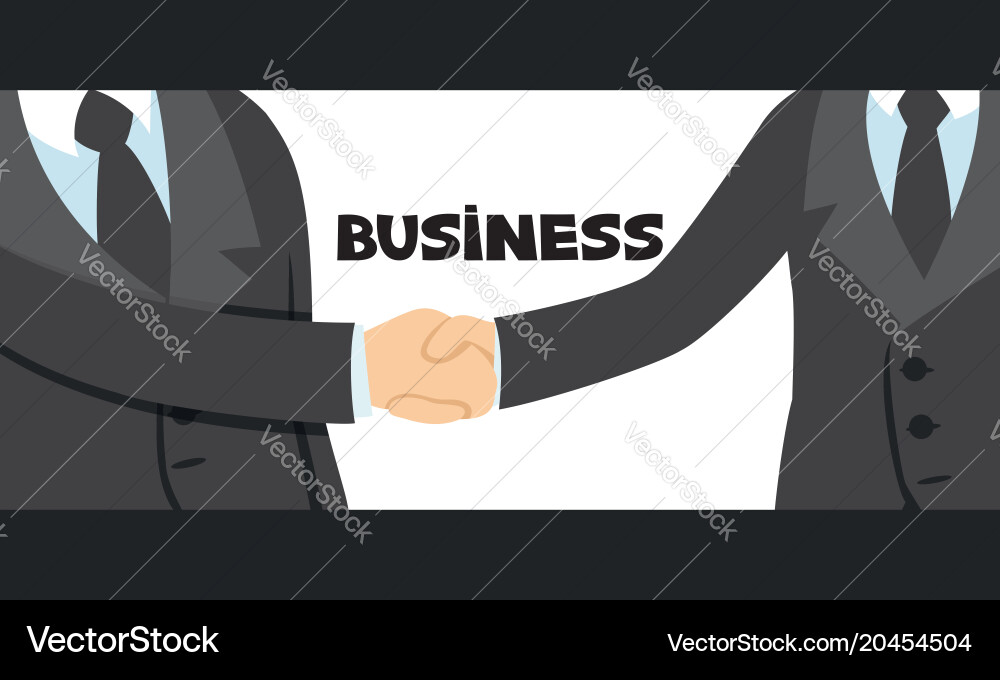 Business Handshake Collaboration Royalty Free Vector Image