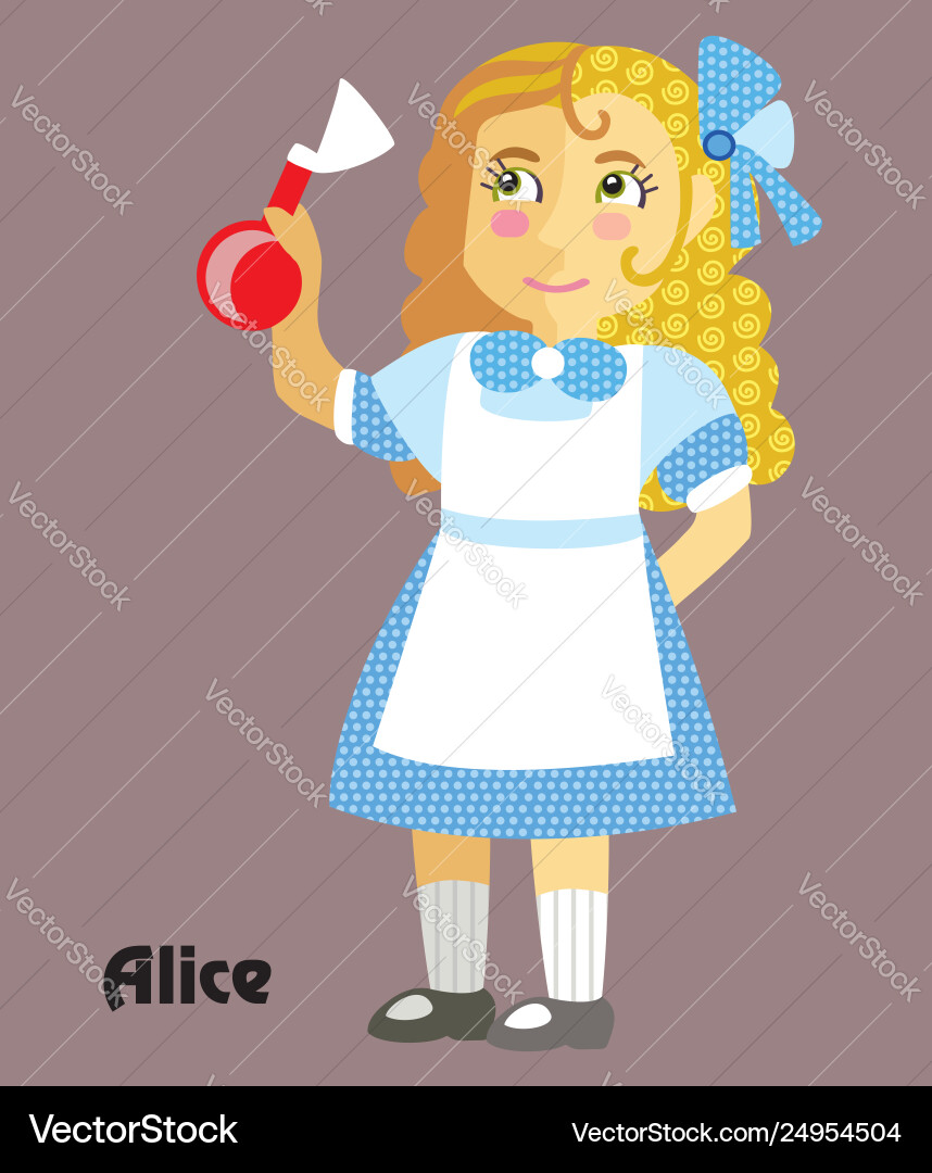 Cartoon alice Royalty Free Vector Image - VectorStock