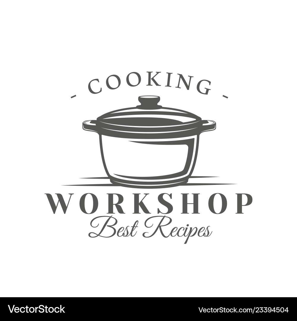 Cooking label isolated on white background Vector Image