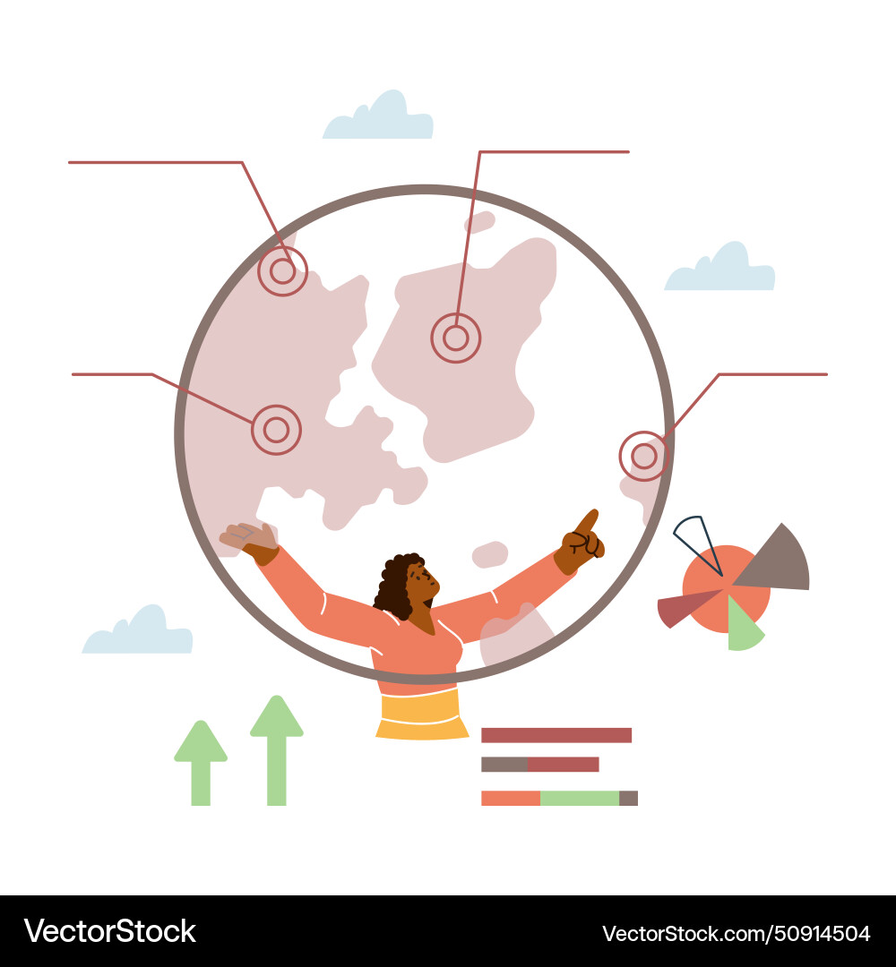 Demographic analysis set Royalty Free Vector Image