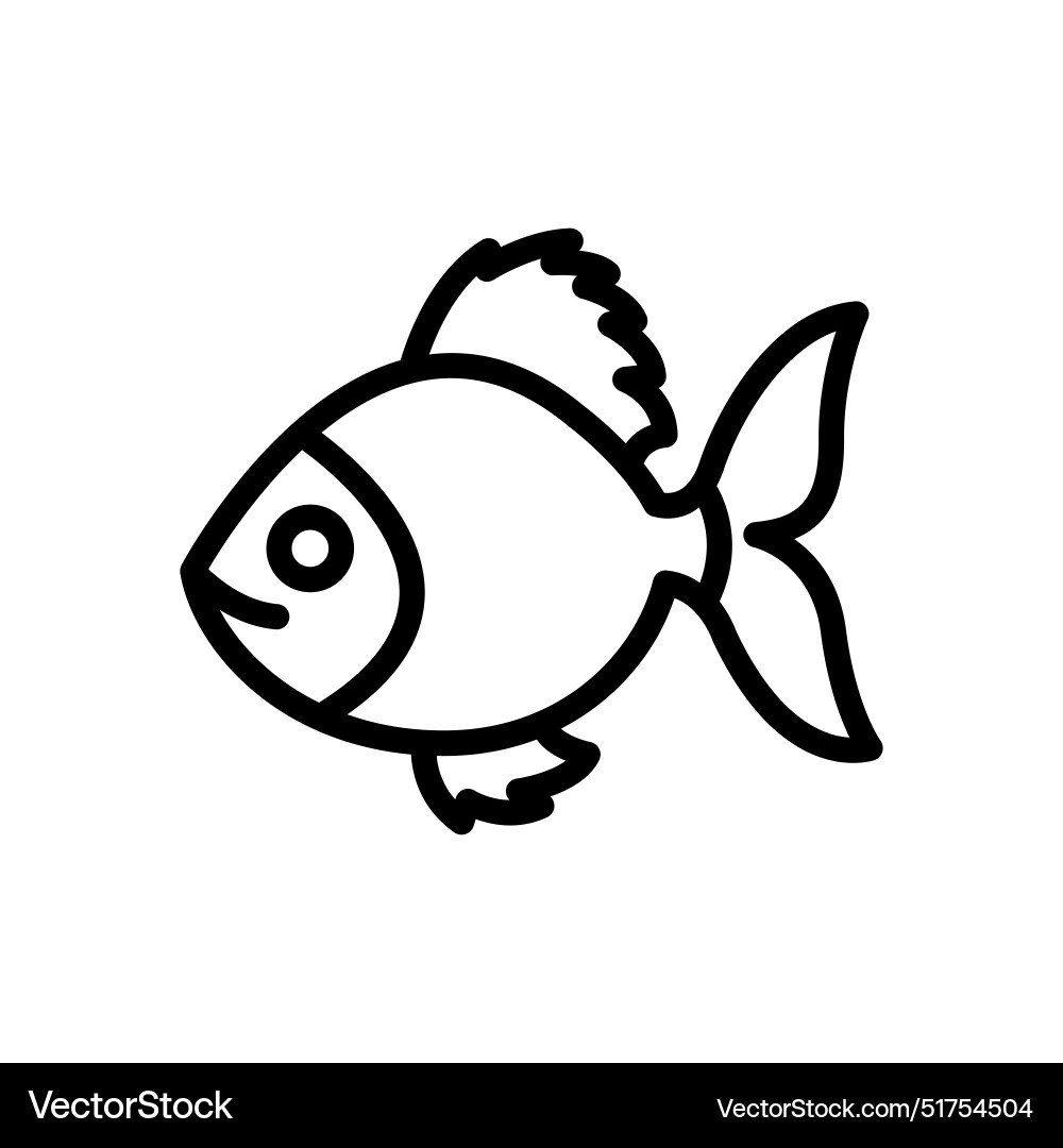 Fish icon or logo design isolated sign symbol Vector Image