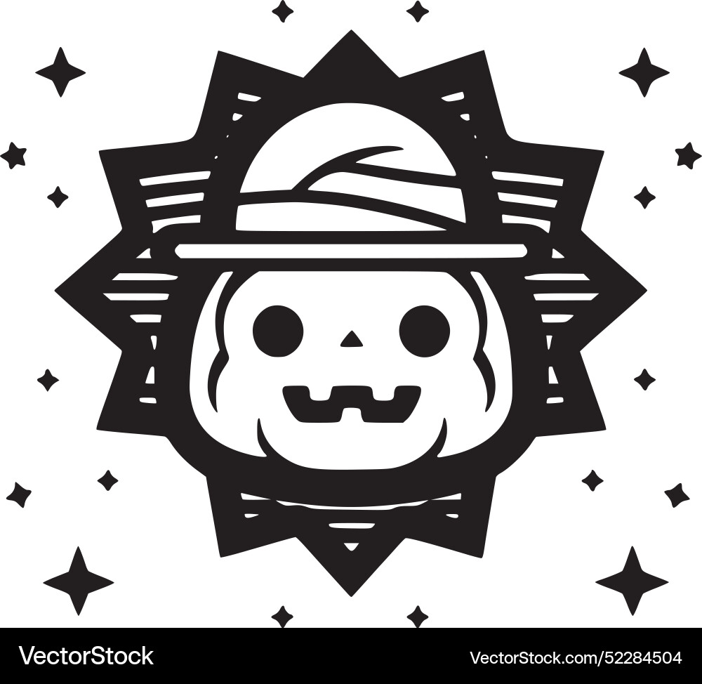 Halloween - black and white Royalty Free Vector Image