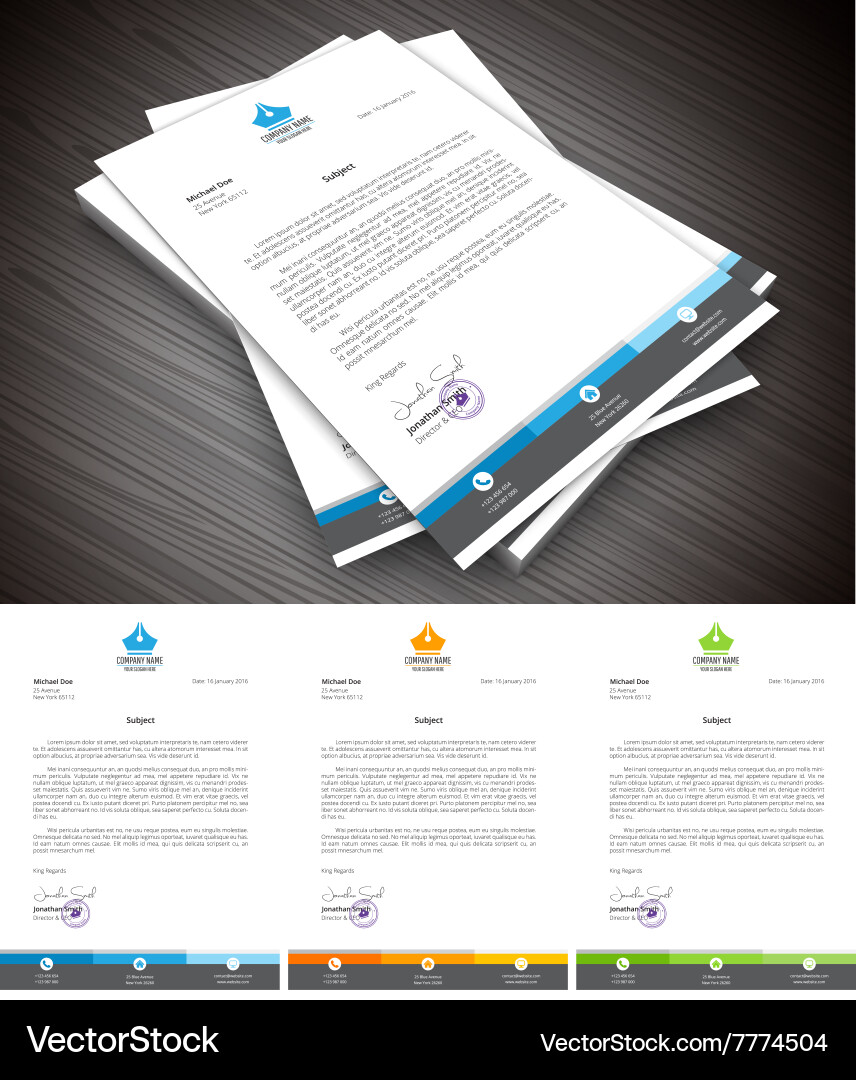 Simple letterhead templates Vector Images & Graphics for Commercial Use ...