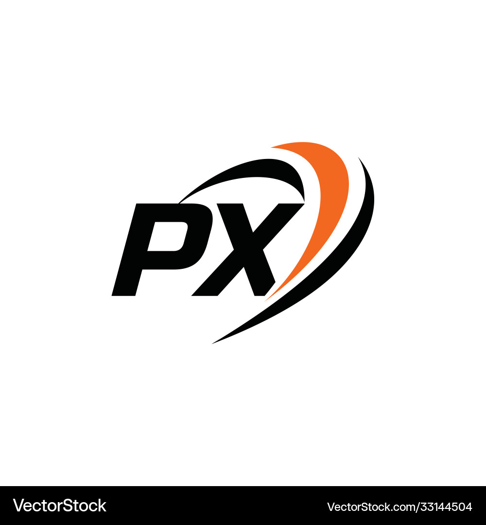 PX Dynamic Monogram Logo Royalty Free Vector Image