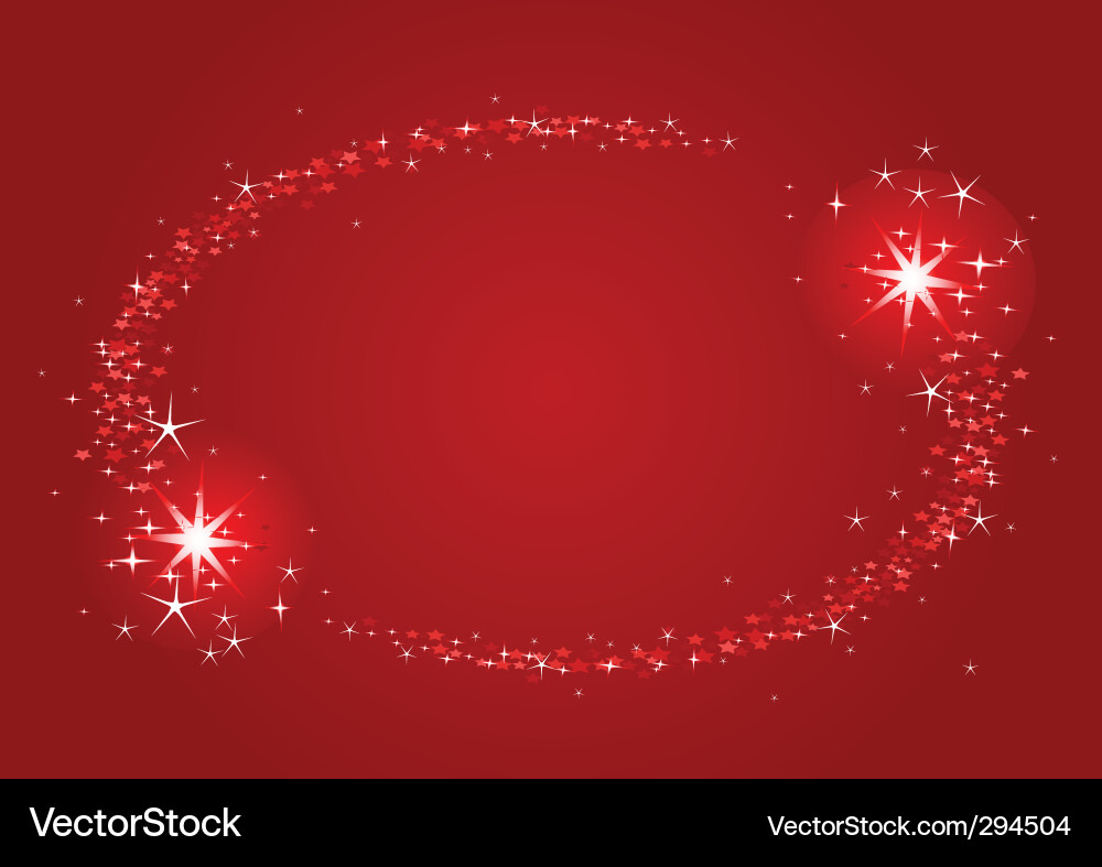 Shooting stars christmas frame Royalty Free Vector Image