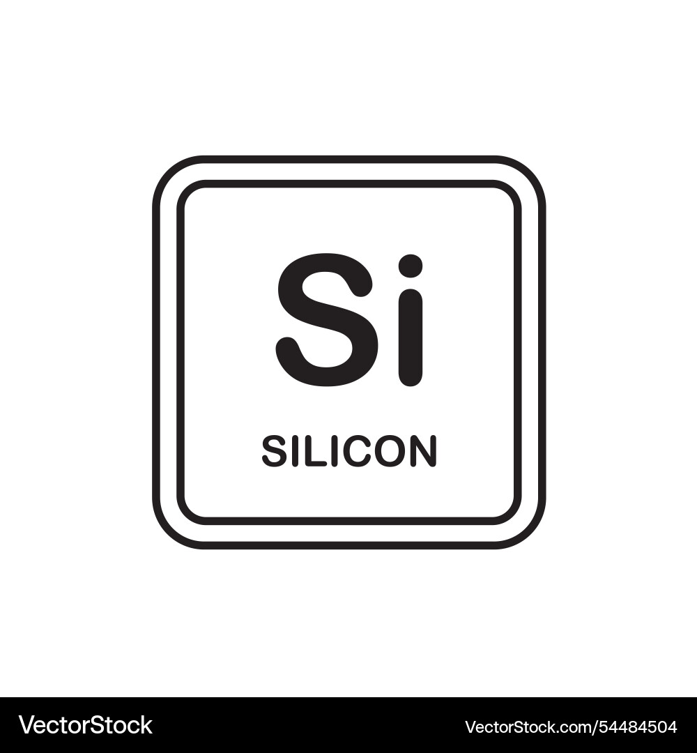 Silocon periodic icon element design template Vector Image