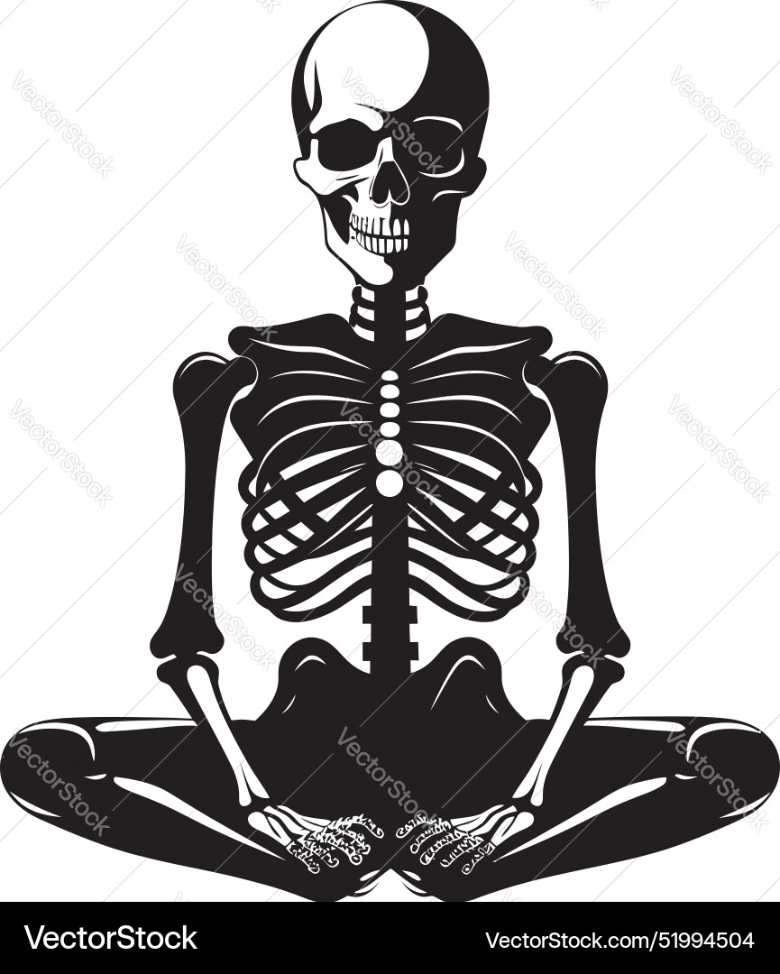 Skeletal comfort relaxation logo graphic serene Vector Image