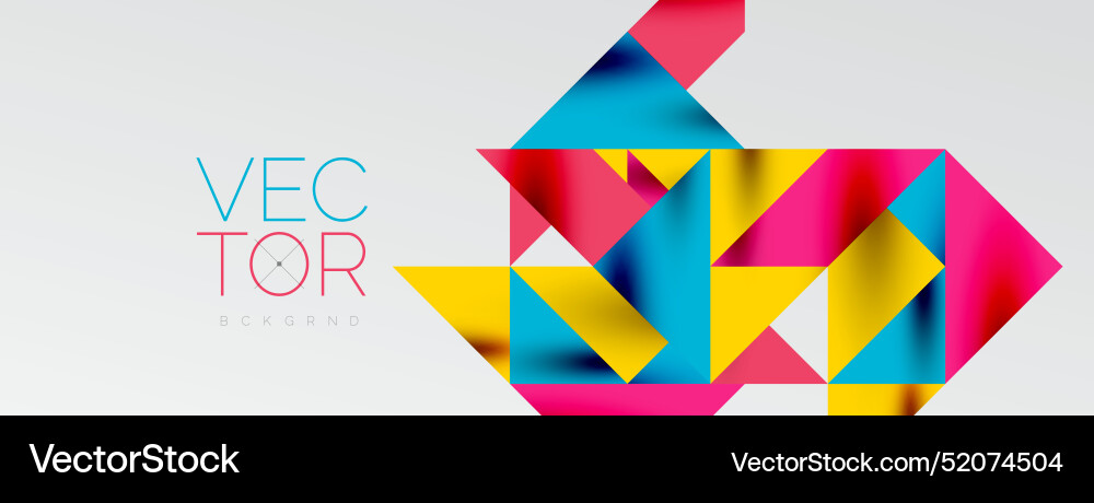 Tech minimal overlapping triangle shapes elements Vector Image