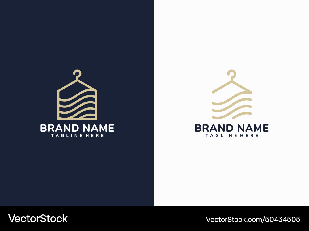 Abstract hanger wave logo Royalty Free Vector Image