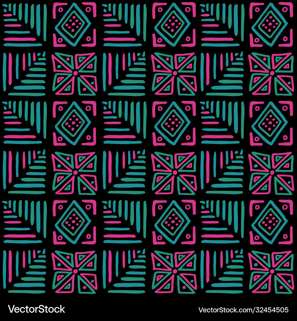 African vibes seamless pattern in ethnic tribal Vector Image