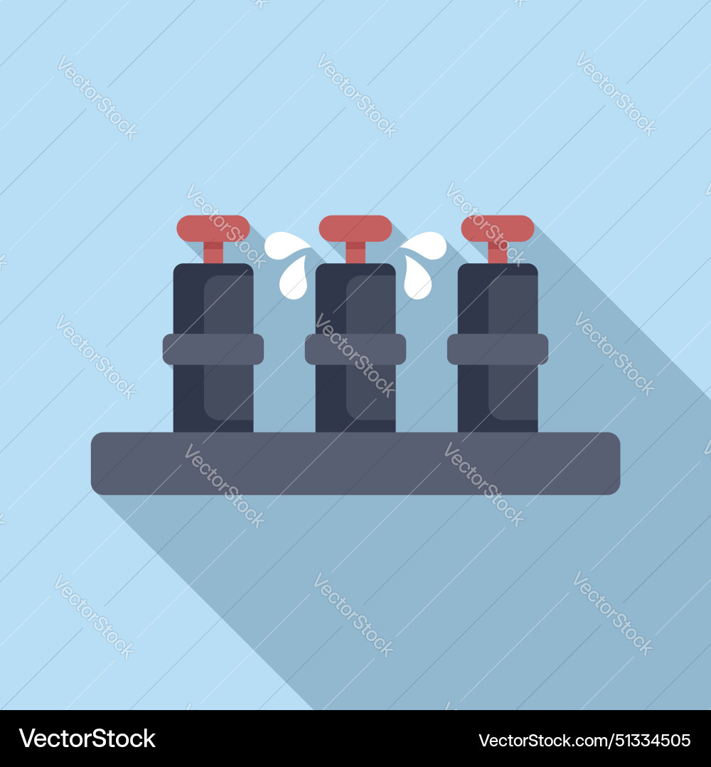 Flat design of water taps Royalty Free Vector Image