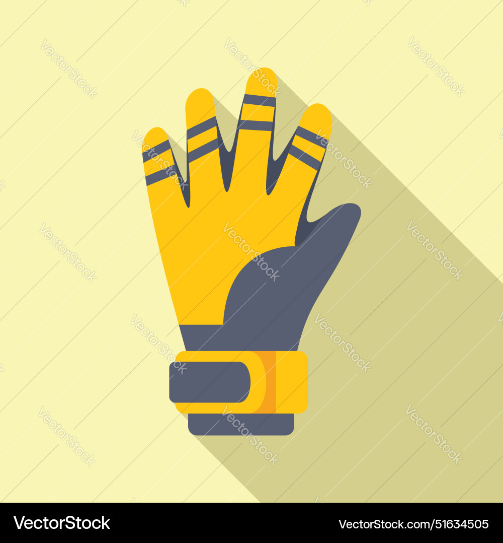 Goalkeeper glove protecting hand during soccer Vector Image