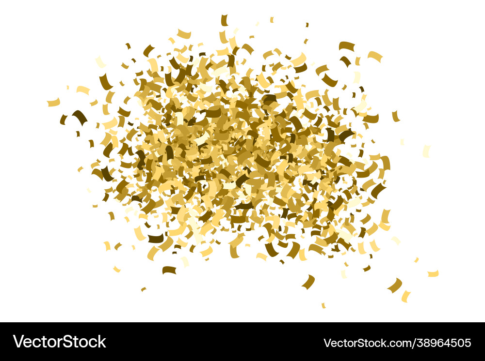 Golden explosion confetti Royalty Free Vector Image