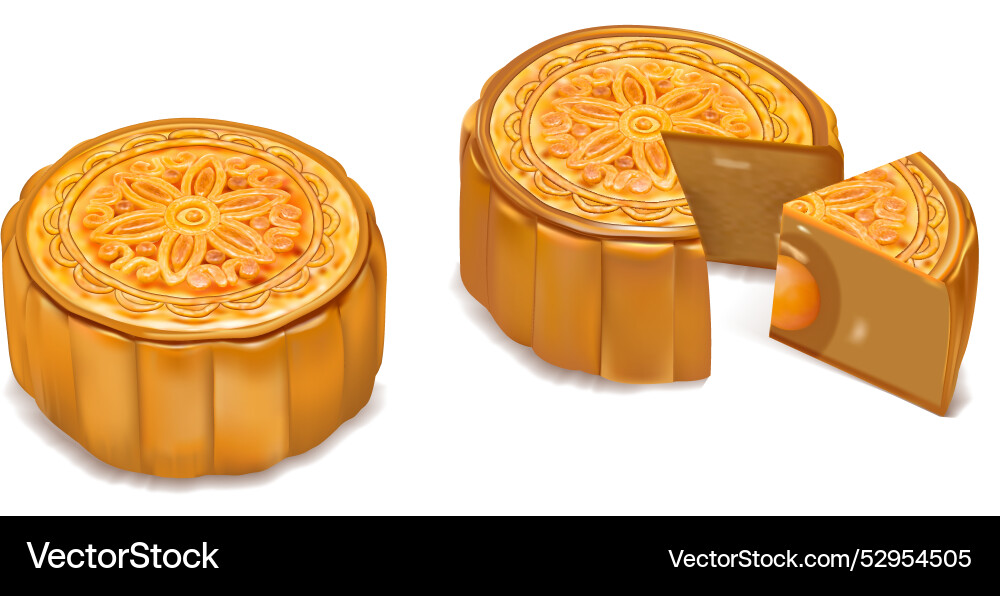 Mooncake Royalty Free Vector Image - VectorStock