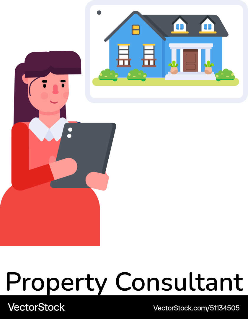 Property consultant Royalty Free Vector Image - VectorStock