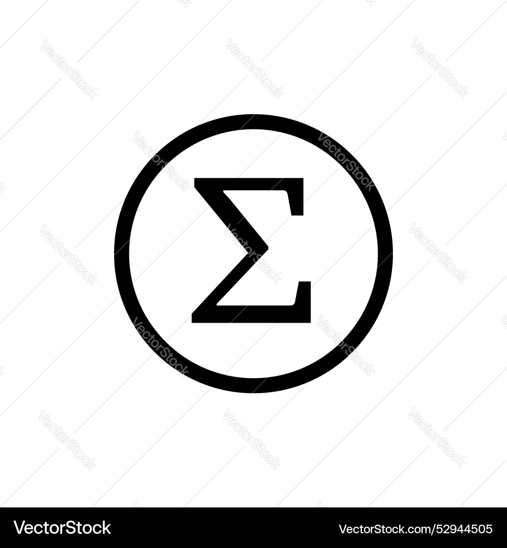 Sigma icon Royalty Free Vector Image - VectorStock