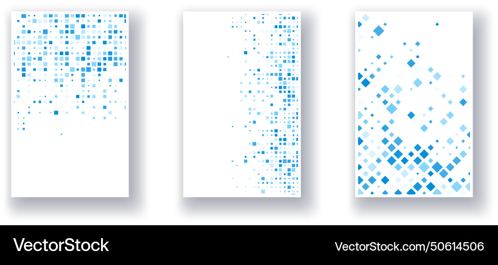 Abstract blue pixel artwork Royalty Free Vector Image