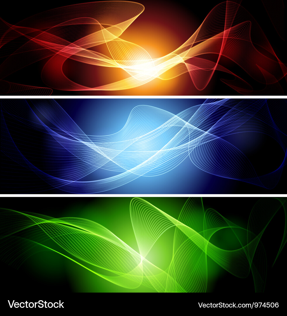 Abstract Flow Banners Royalty Free Vector Image