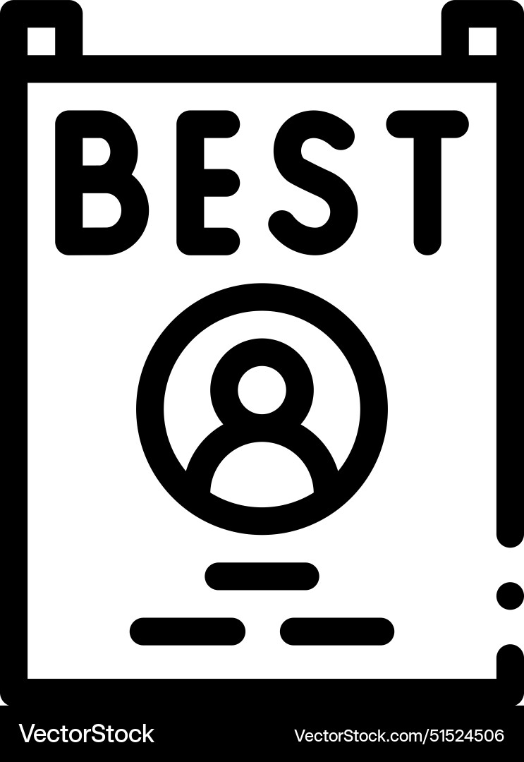 Best employee icon thin linear style design Vector Image