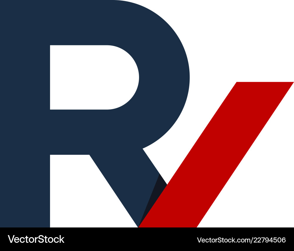 Check letter r logo icon design Royalty Free Vector Image