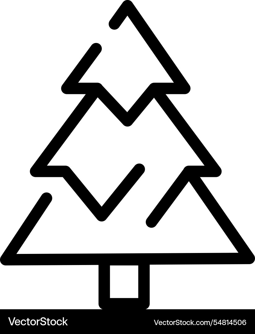 Christmas tree - icon Royalty Free Vector Image