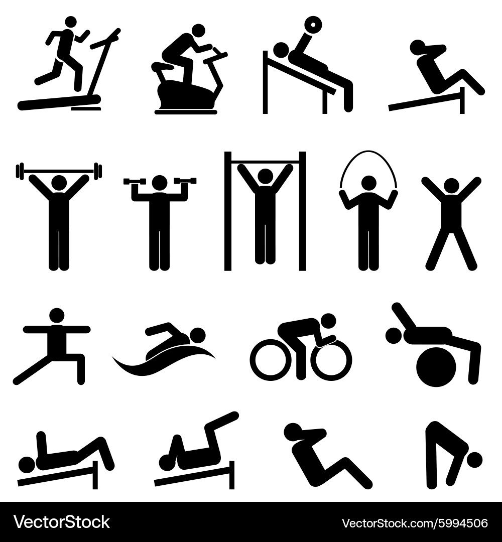 Exercise and fitness Royalty Free Vector Image