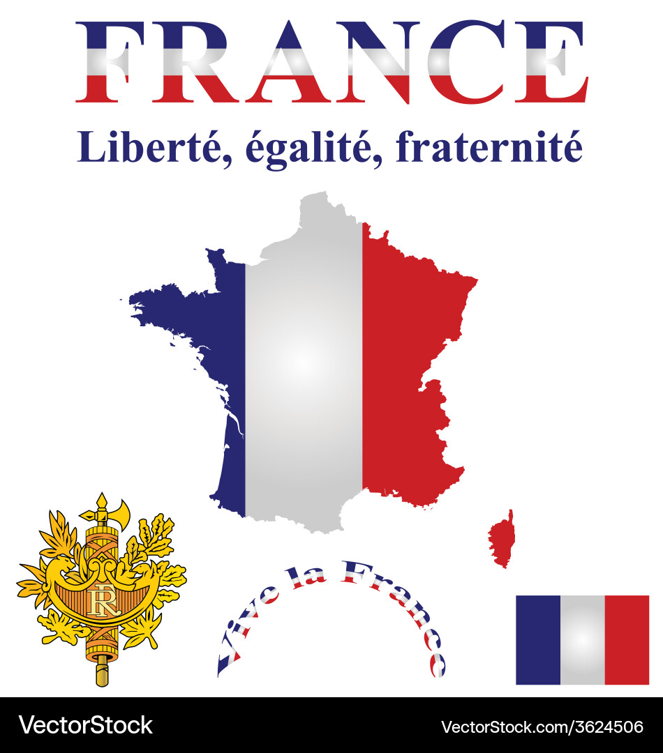 French flag Royalty Free Vector Image - VectorStock
