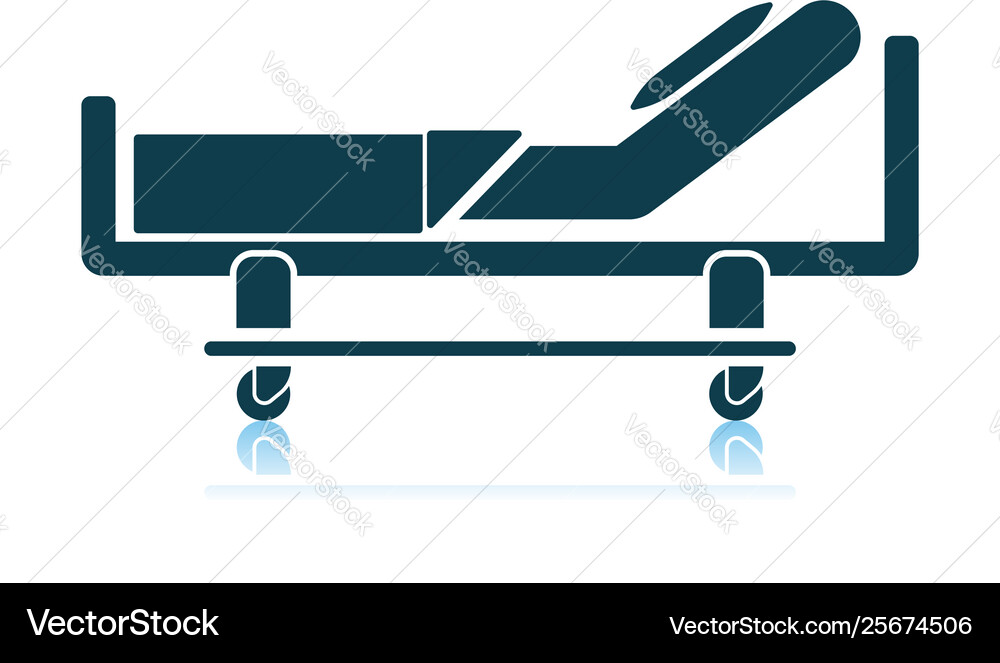 Krankenhaus Bett Icon Lizenzfreies Vektorbild