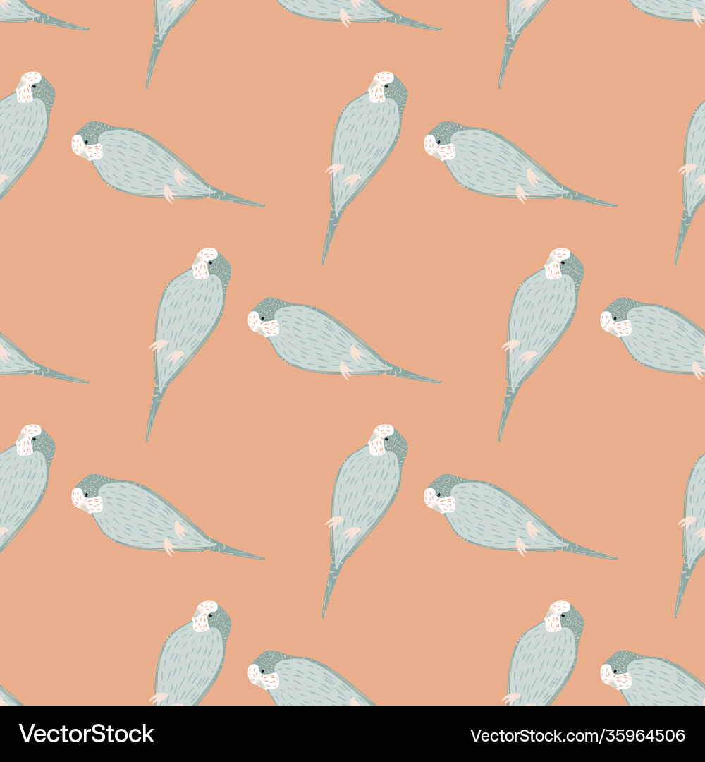 Light Blue Parrot Seamless Pattern – Royalty-Free Vector | VectorStock