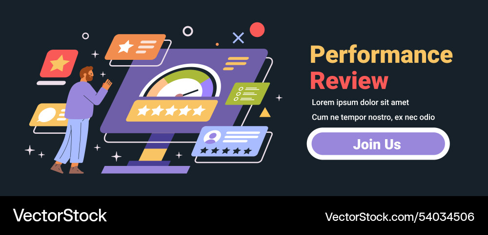 Performance review concept business analysis scene