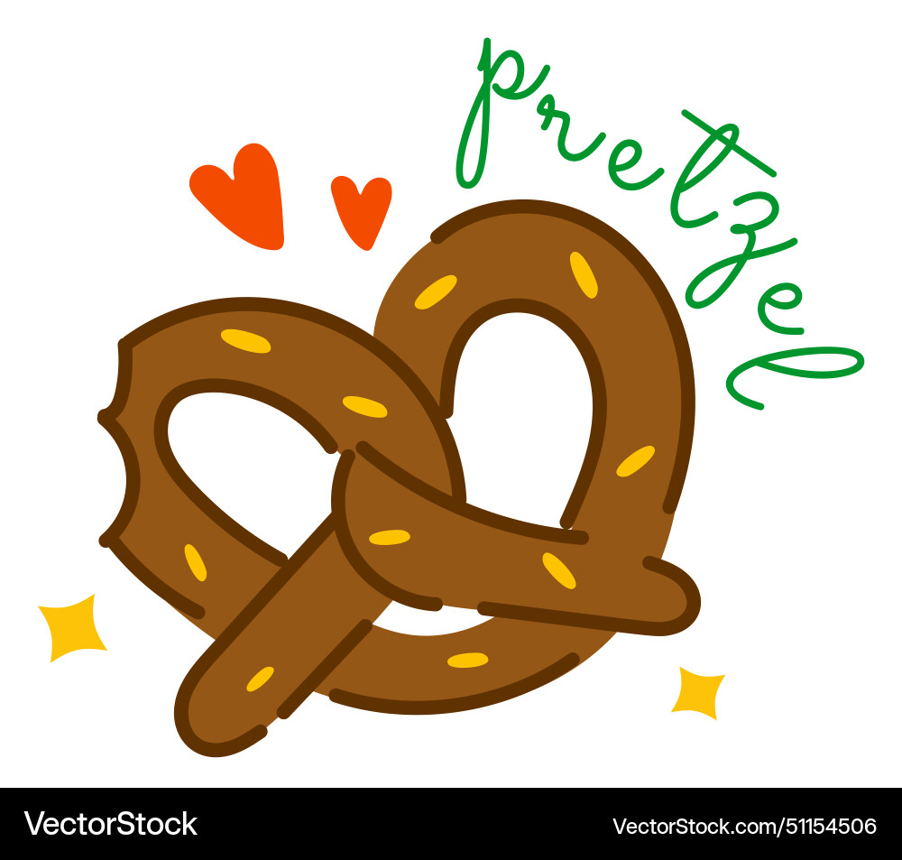 Pretzel Royalty Free Vector Image - VectorStock