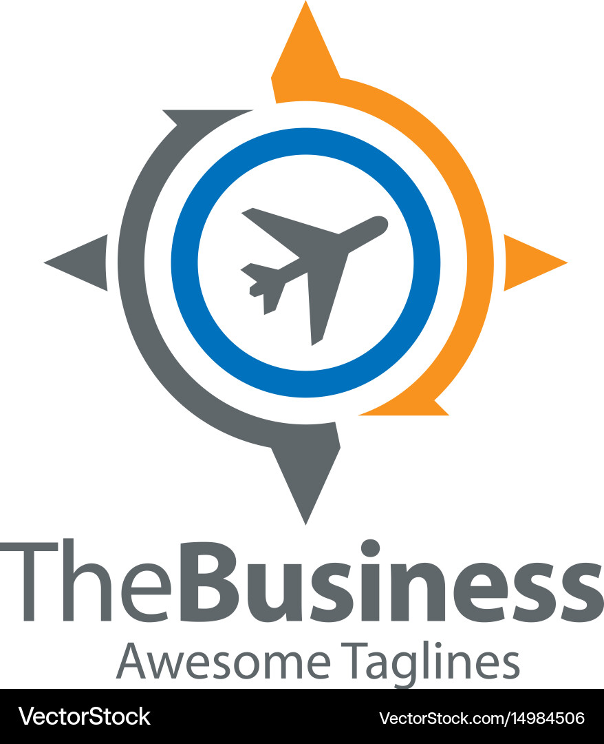 Travel and world trip logo Royalty Free Vector Image