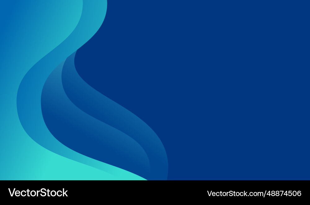 Wave gradient blue background modern design Vector Image