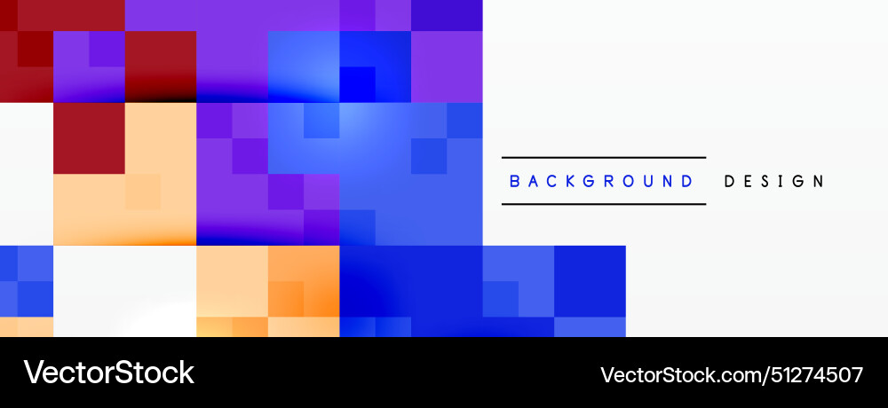 A colorful background with squares of different Vector Image
