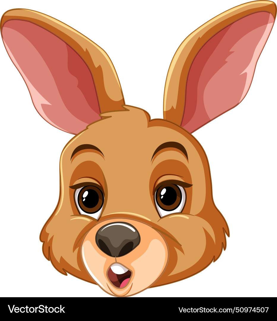 Adorable of a rabbits face Royalty Free Vector Image