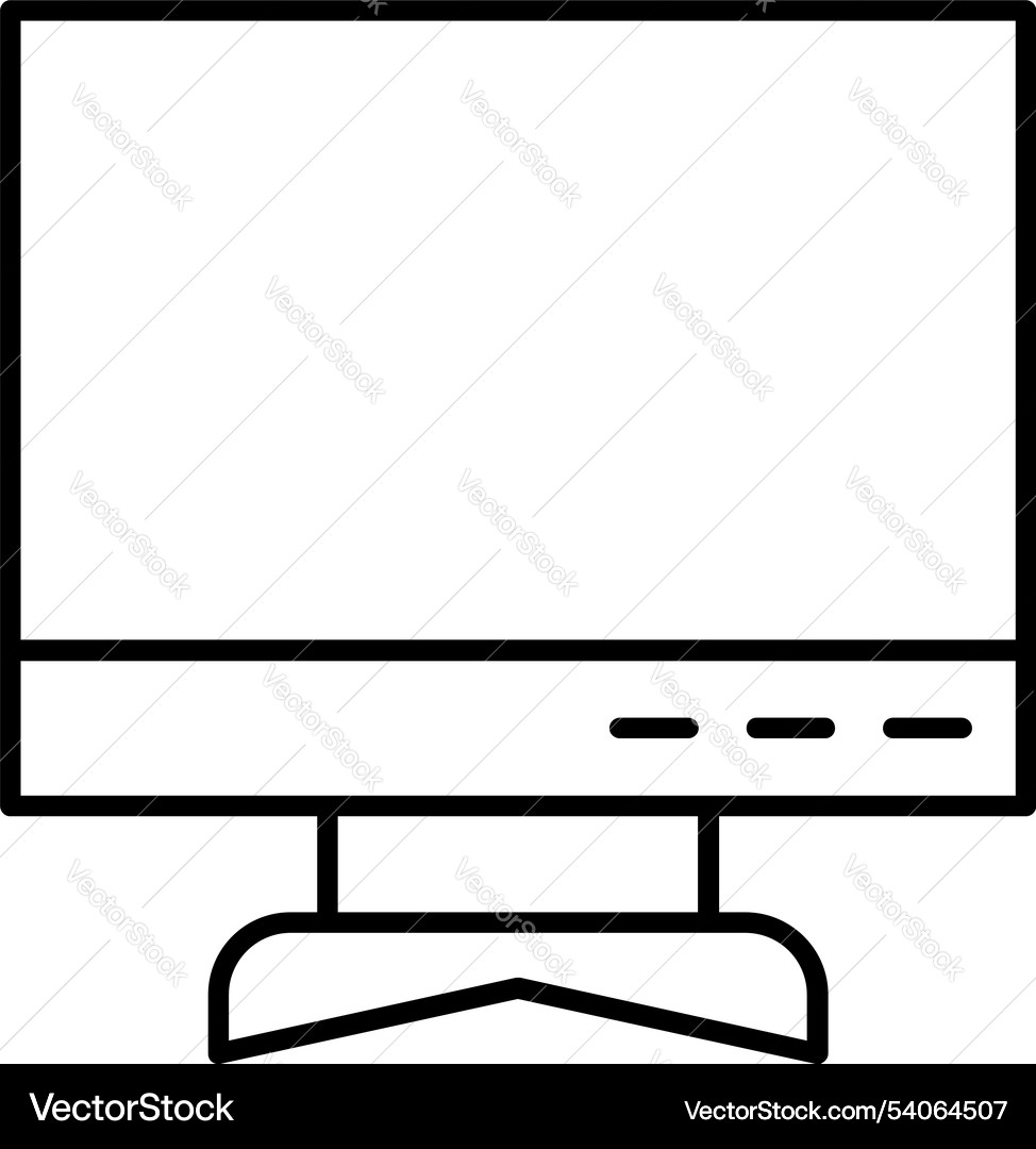 Computer line icon design Royalty Free Vector Image