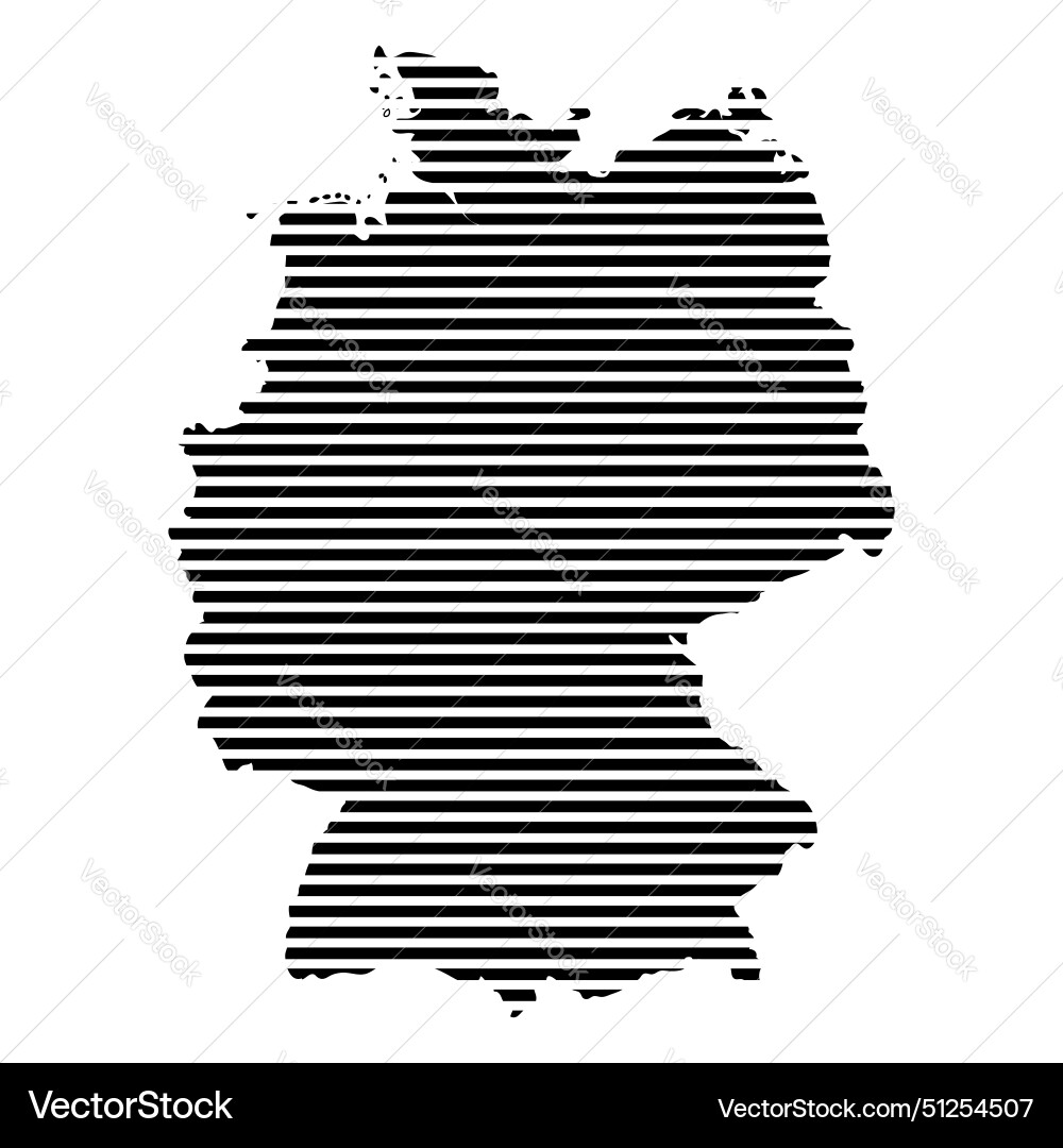 Germany map striped pattern Royalty Free Vector Image