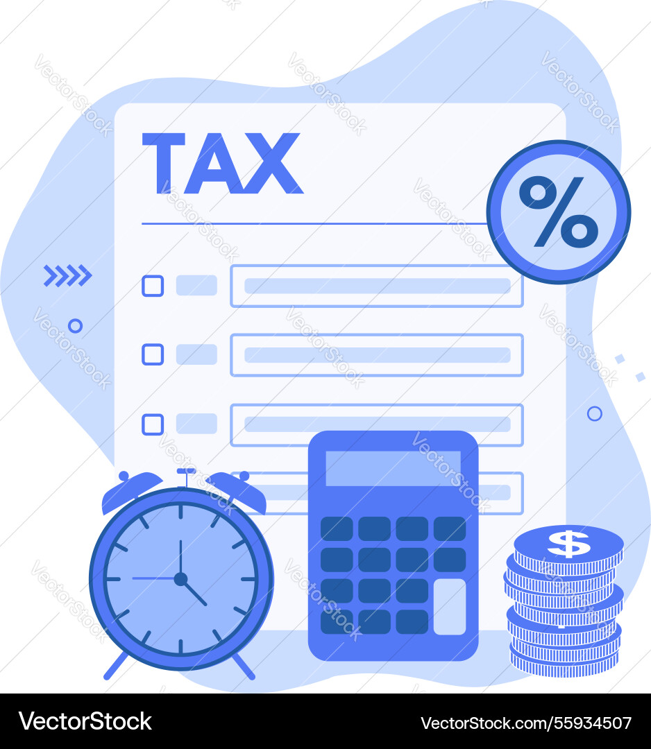 Tax design Royalty Free Vector Image - VectorStock