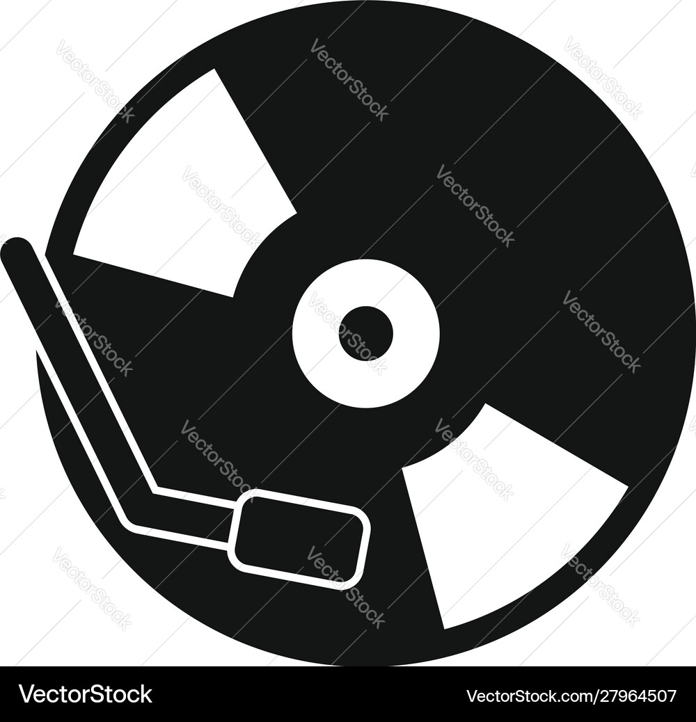 Vinyl disk playing icon simple style Royalty Free Vector