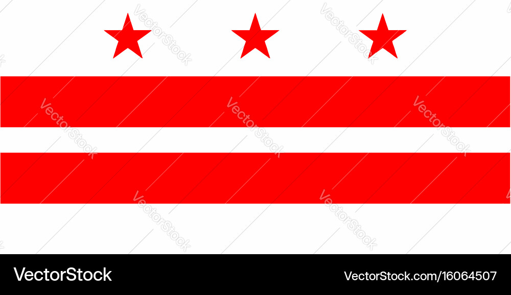 Washington DC Flag Royalty Free Vector Image - VectorStock