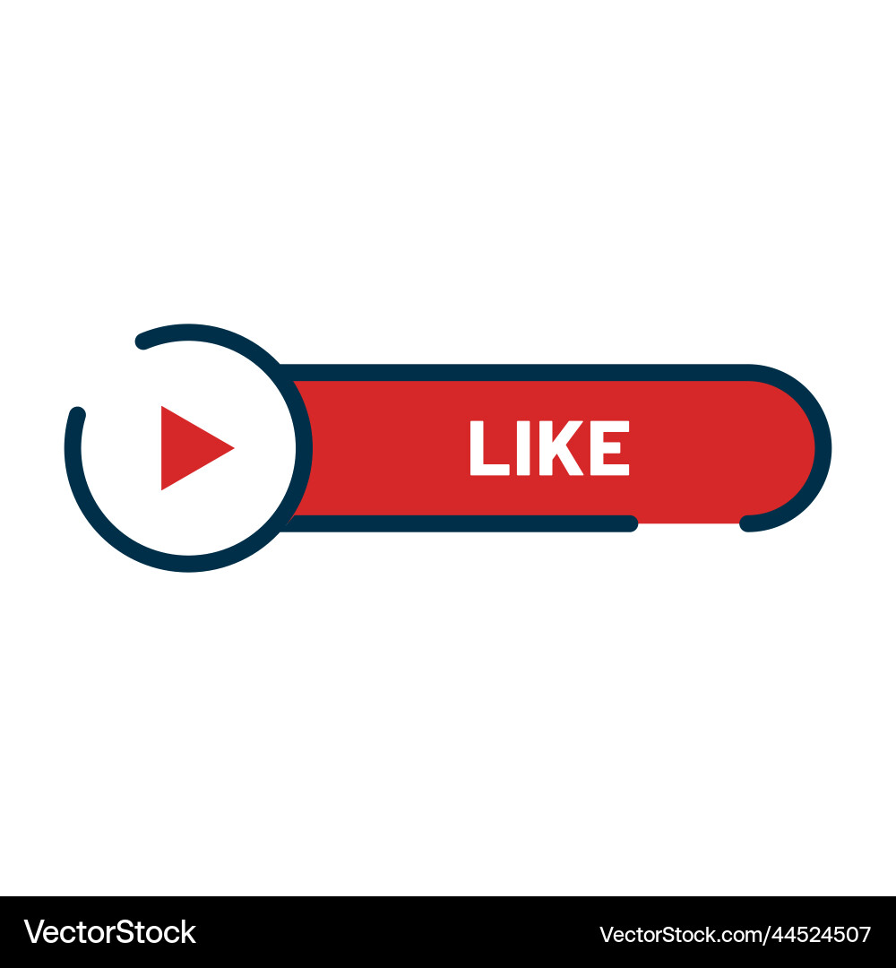 Youtube like button Royalty Free Vector Image - VectorStock