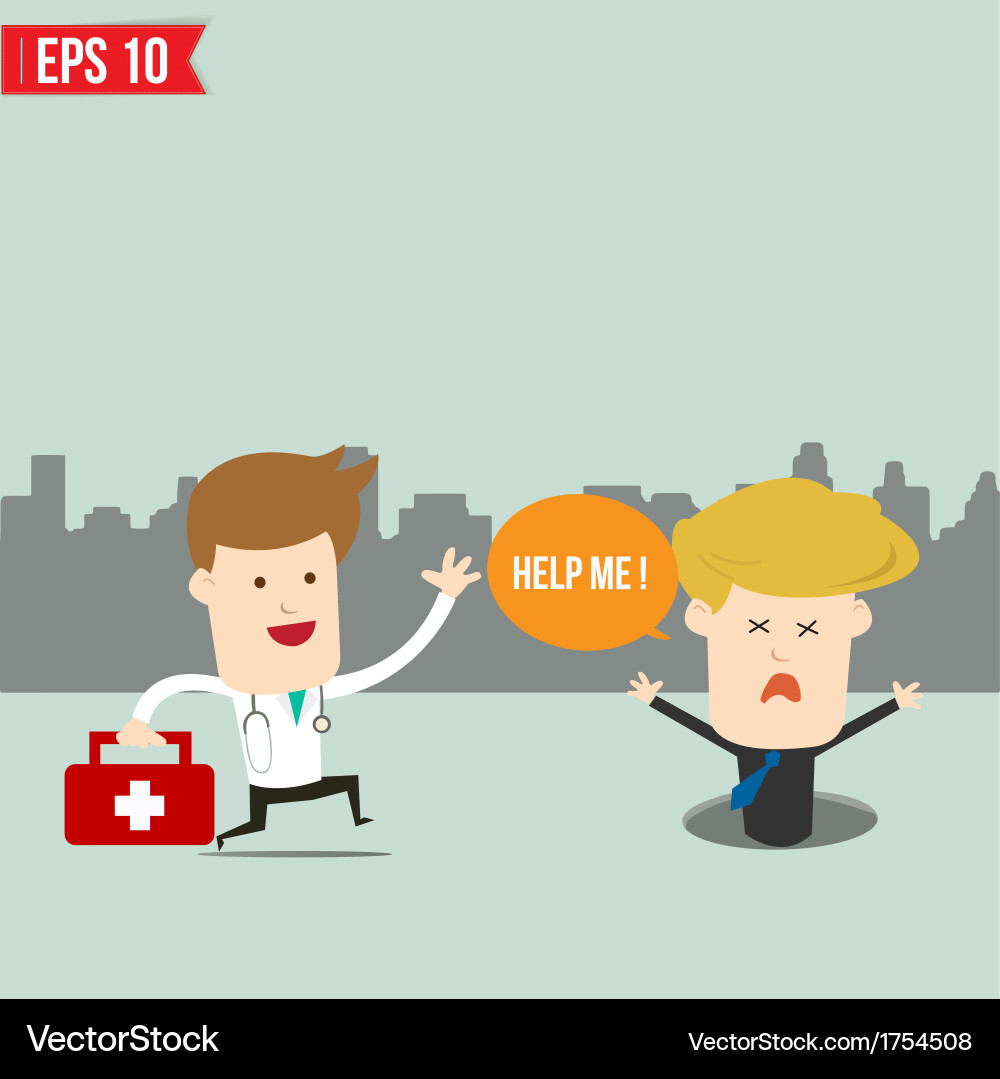 Doctor carry suitecase for emergency service Vector Image