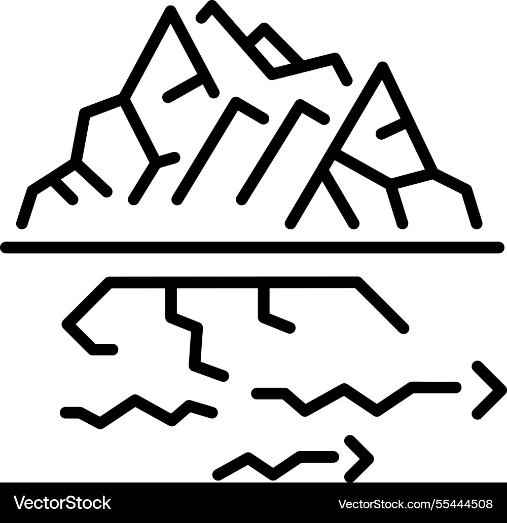Ice quake Royalty Free Vector Image - VectorStock