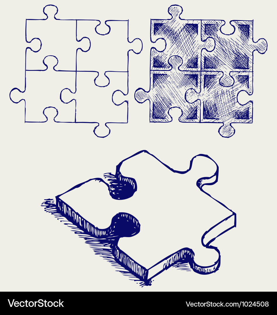 Jigsaw puzzle Royalty Free Vector Image - VectorStock