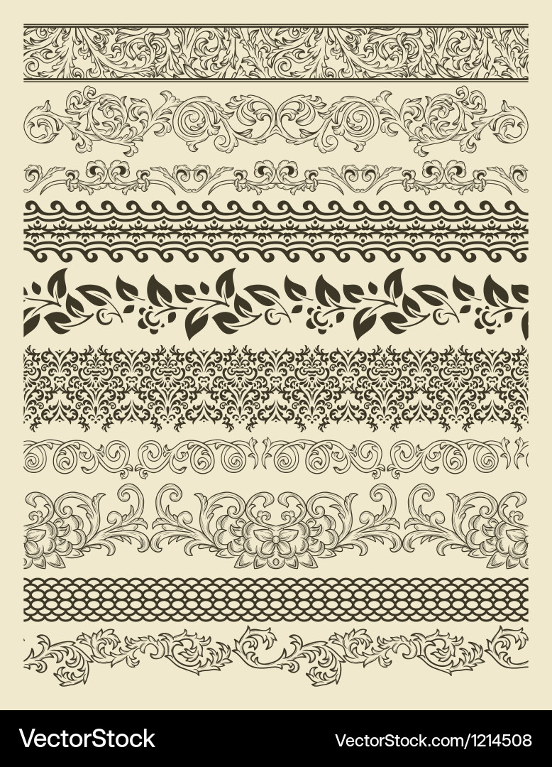 Set of borders Royalty Free Vector Image - VectorStock