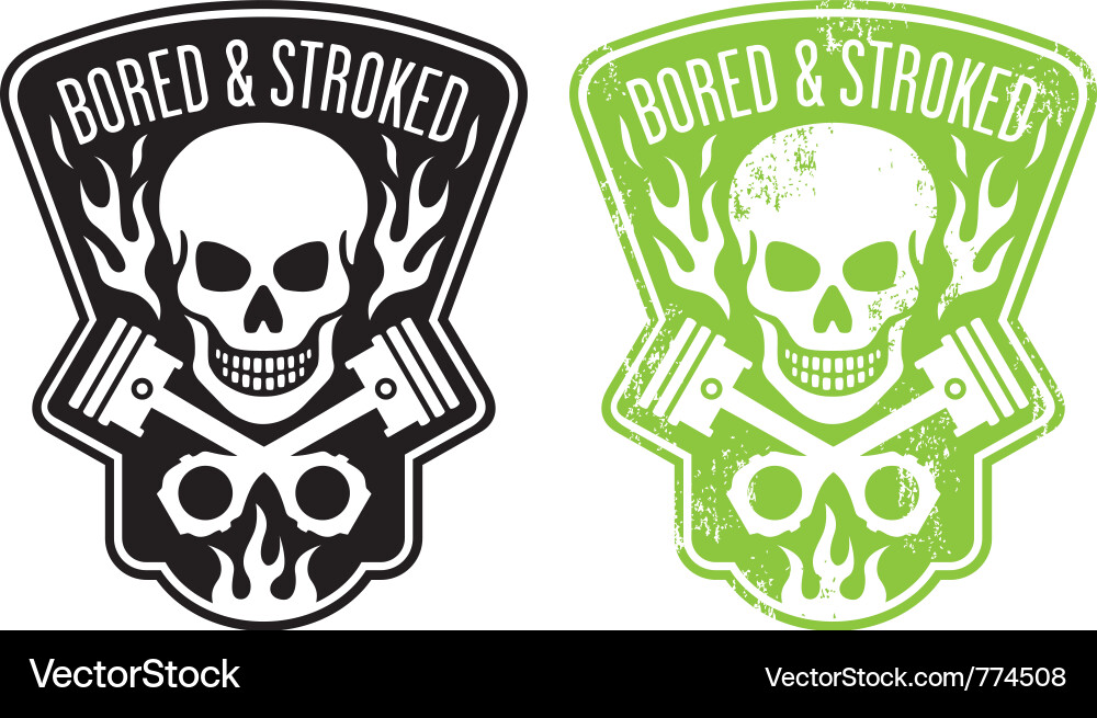 Skull and pistons Royalty Free Vector Image - VectorStock