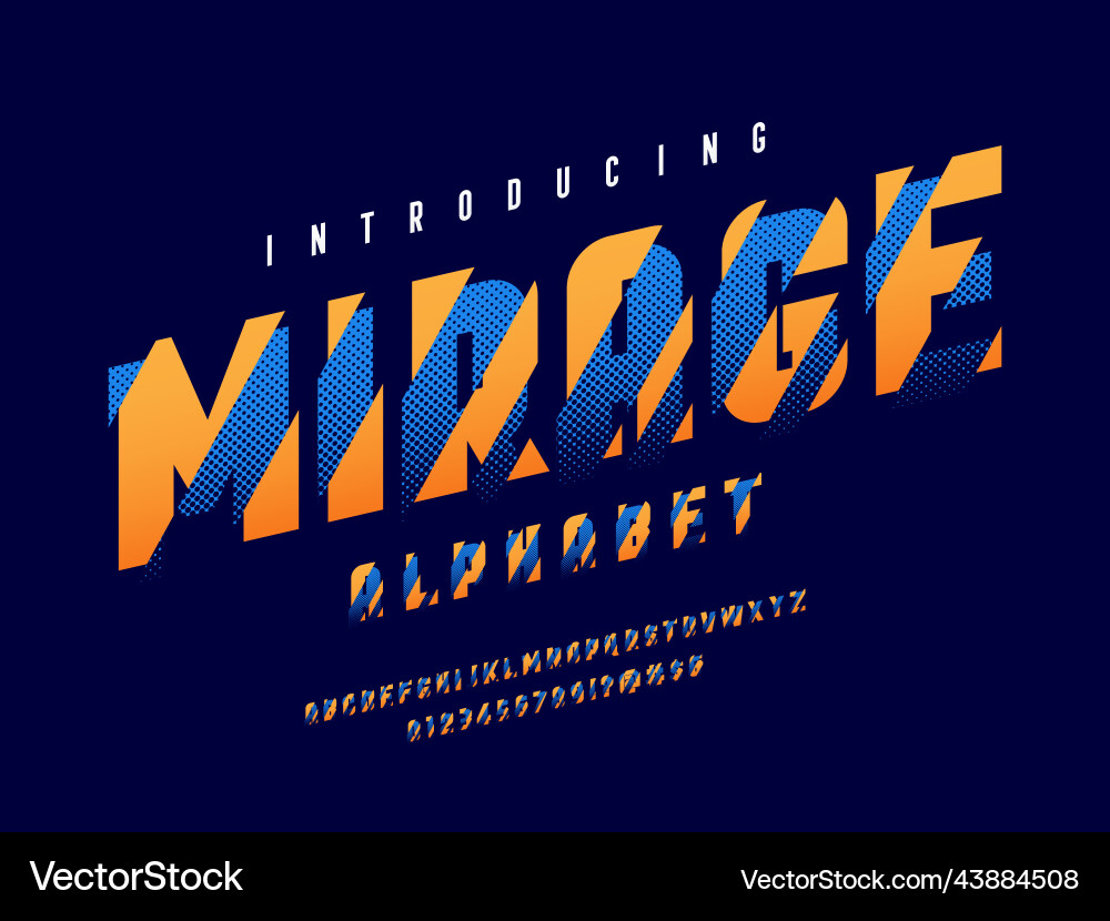 Slice font Royalty Free Vector Image - VectorStock