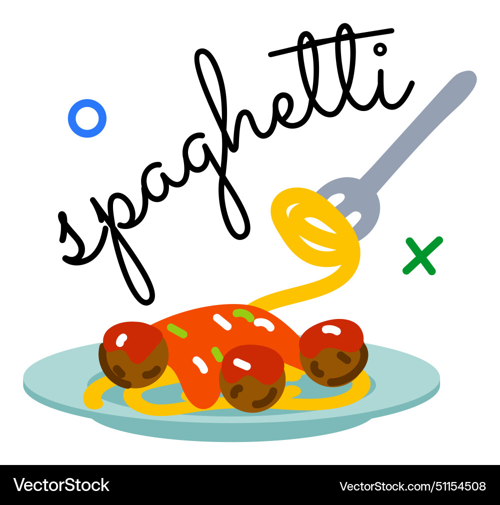 Spaghetti Royalty Free Vector Image - VectorStock